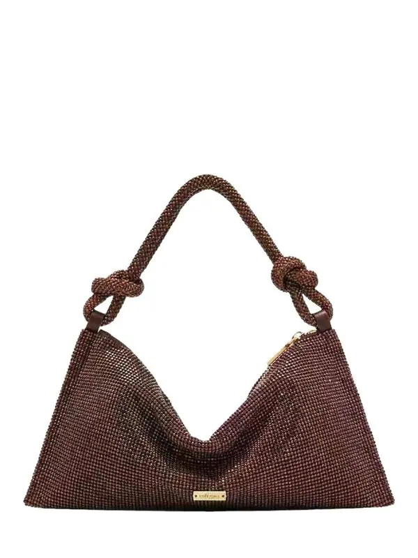 Cult Gaia Nano Hera Crystal-embellished Tote Bag - Brown