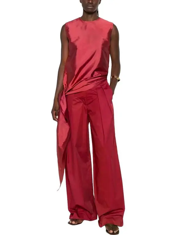 ABADIA Sleeveless Knot Detail Top - Red