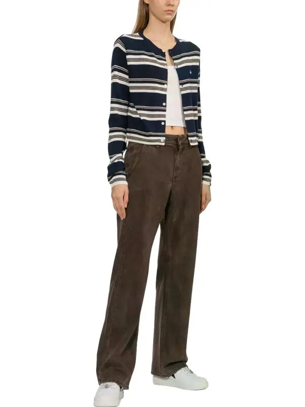 AAPE BY *A BATHING APE Striped Buttoned Cardigan - Blue