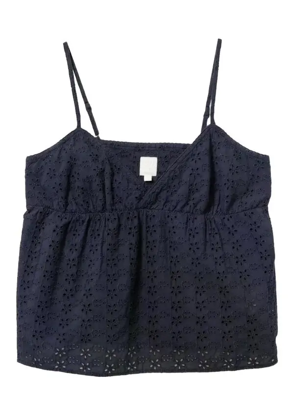 AAPE BY *A BATHING APE Apee™ Broderie Anglaise Empire-line Camisole - Blue