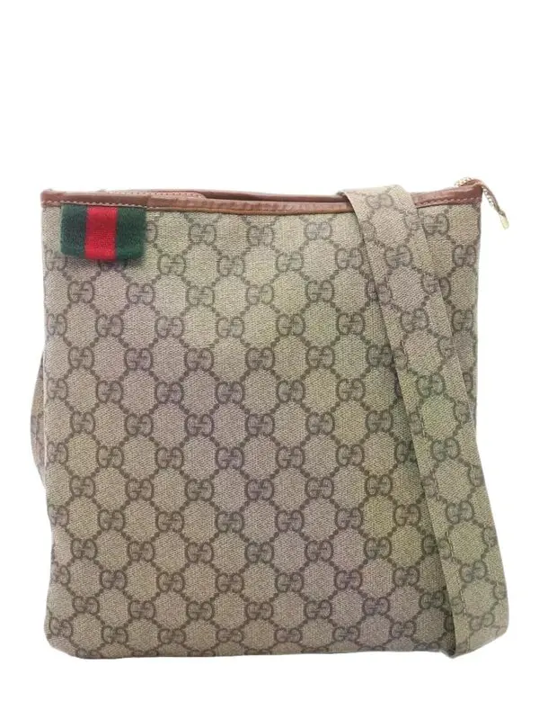 Gucci Gg Supreme Web Shoulder Bag - Neutrals