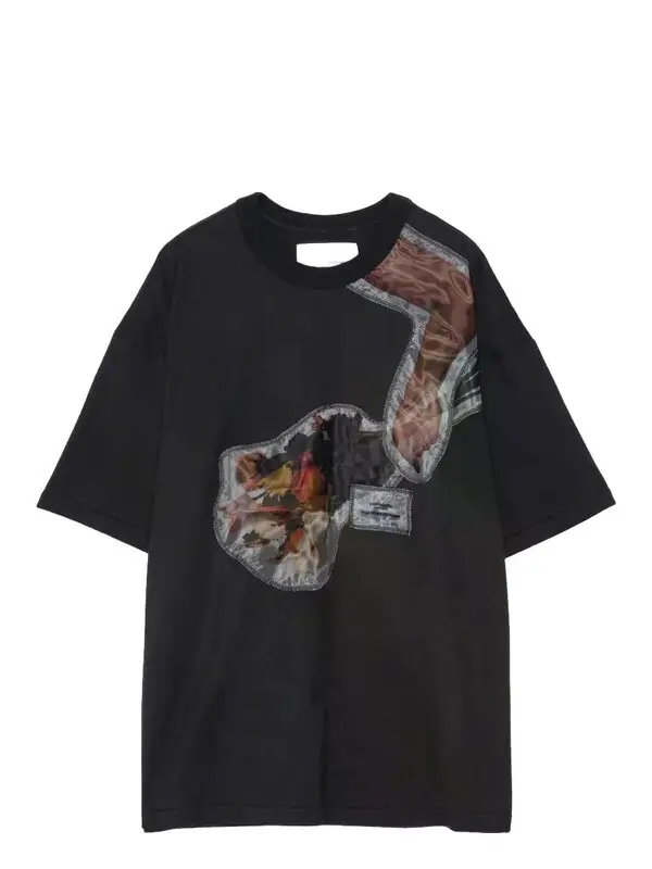 YOSHIOKUBO Graphic Patch T-shirt - Black