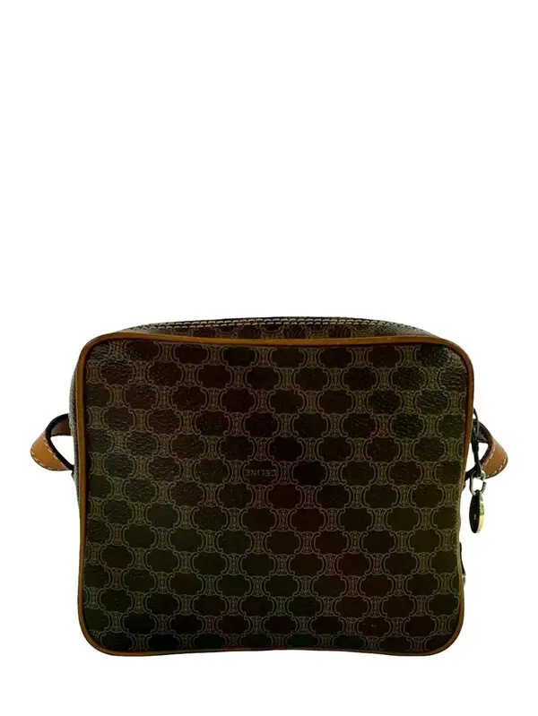 Celine Macadam Coated Canvas Crossbody Bag - Brown
