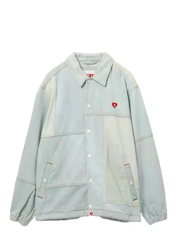 AAPE BY *A BATHING APE Apee™ A Bathing Ape® Indigo Logo-patched Denim Jacket - Blue