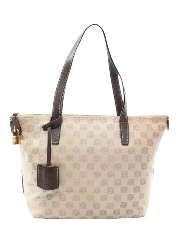 Loewe Anagram Monogram Tote Bag - Neutrals