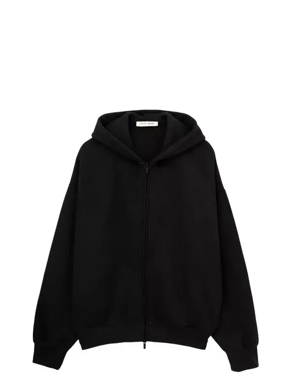 ESSENTIALS Signature Classic Zip-up Hoodie - Black