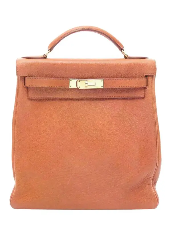 Hermès 2001 Buffalo Kelly Ado Backpack - Brown