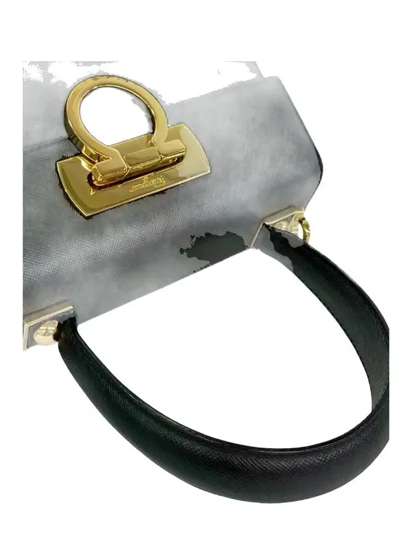 FERRAGAMO Gancini Satchel - Black