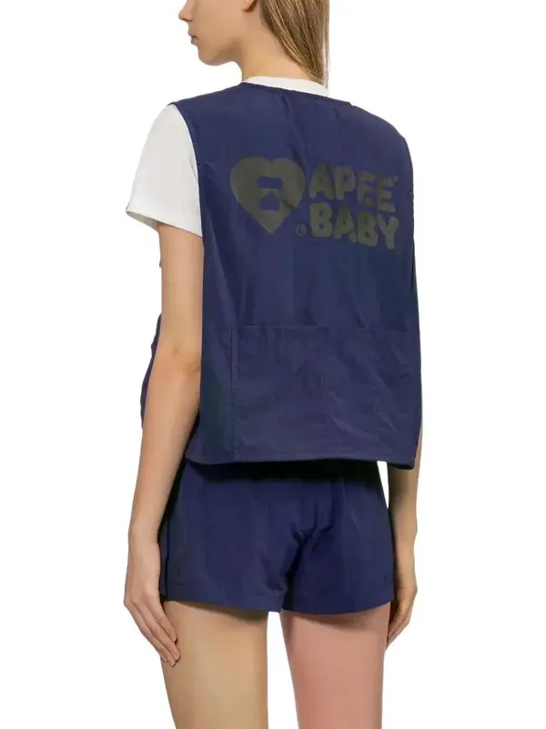 AAPE BY *A BATHING APE Apee™ A Bathing Ape® Pocket Sleeveless Cargo Vest - Blue