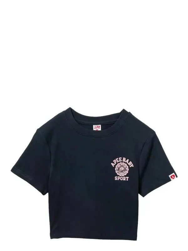 AAPE BY *A BATHING APE Logo Print T-shirt - Blue