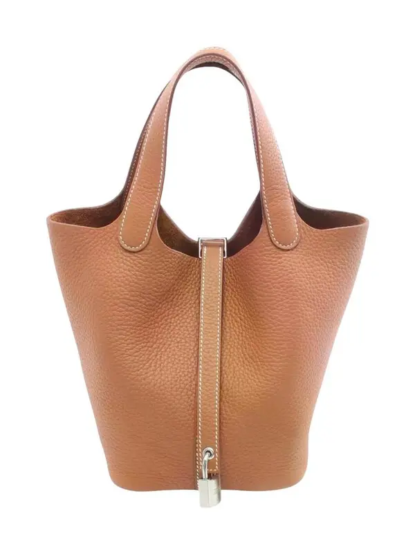 Hermès Clemence Picotin Lock Pm Handbag - Brown