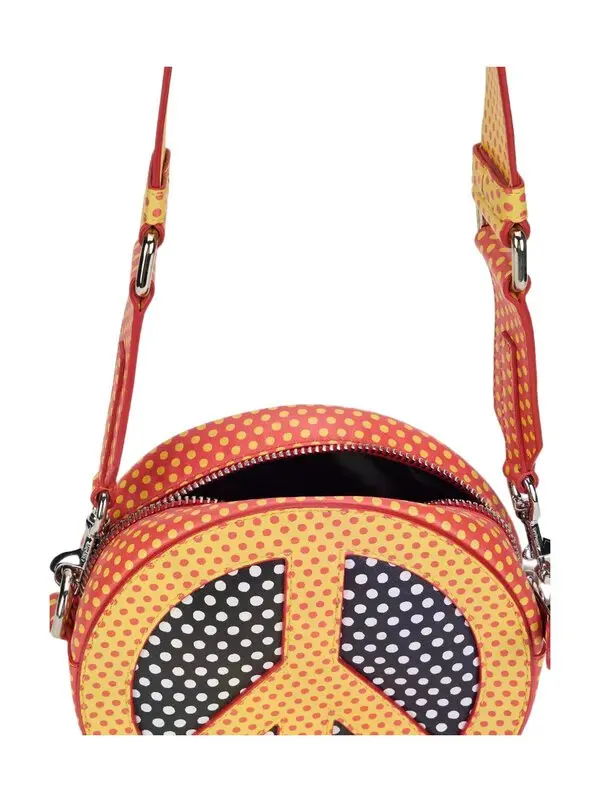 Moschino Polka-dot Peace-sign Belt Bag - Yellow