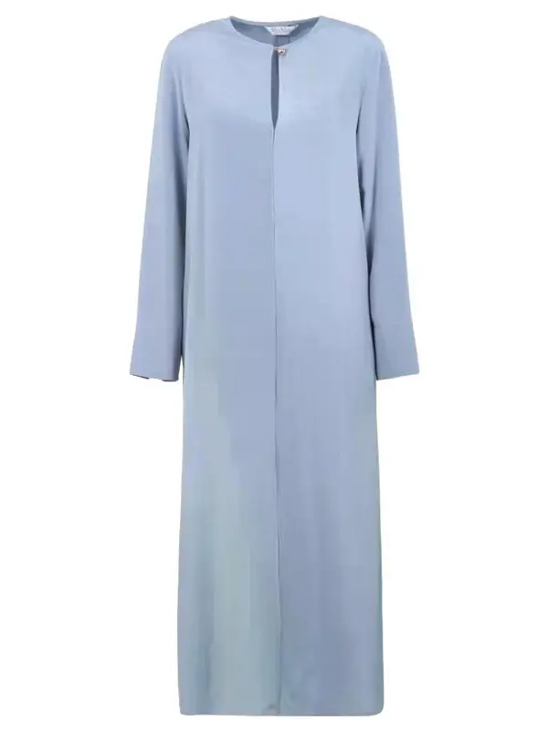 Max Mara Maxi Dress With Keyhole Detail - Blue