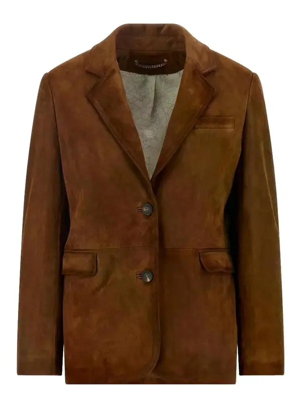 GOLDEN GOOSE Robyn Suede Blazer - Brown