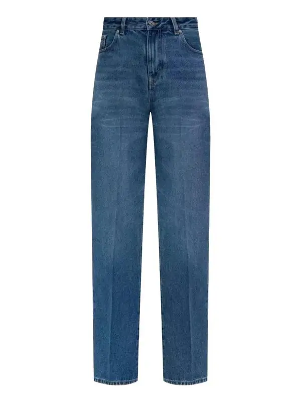 Victoria Beckham Pressed-crease Straight-leg Jeans - Blue