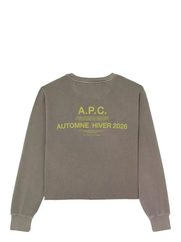A.p.c. Cropped Logo Sweater - Grey