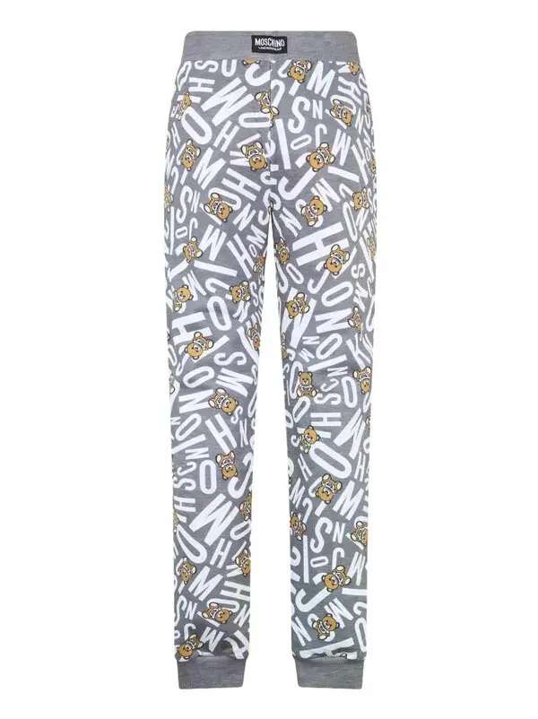Moschino Print Teddy Bear Track Pants - Grey