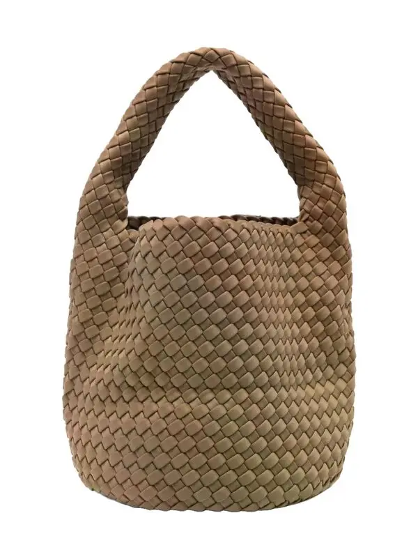 MARREA Woven Bucket Bag - Neutrals