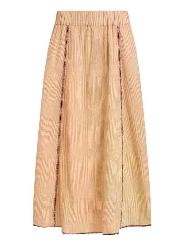 MARIE OLIVER Dania Embroidered Maxi Skirt - Orange