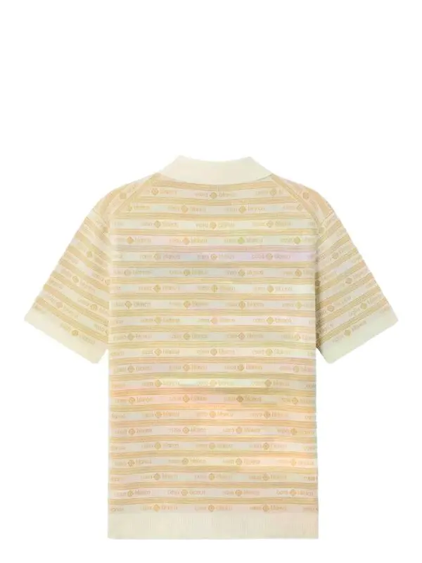 Casablanca Logo-print Wool Polo Shirt - Neutrals