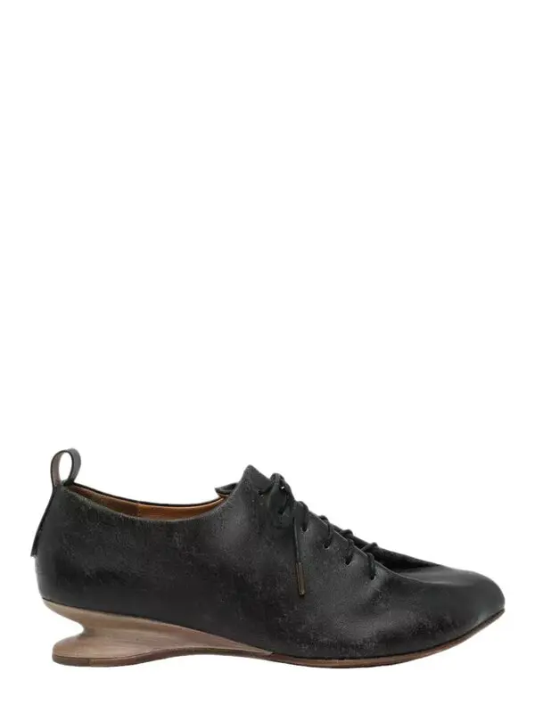 DOYS Sculptural Heel Lace-up Shoes - Black