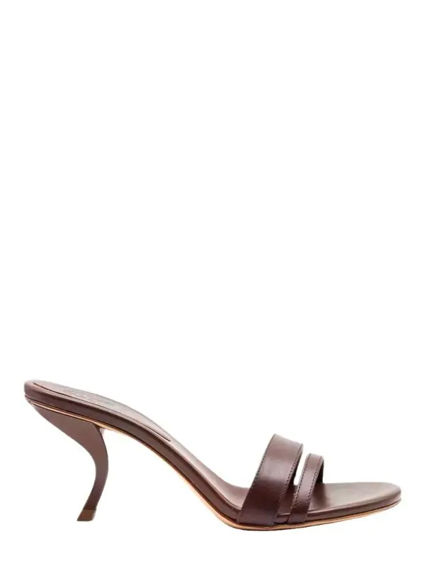 GIABORGHINI Double-strap Square-toe Sandals - Brown