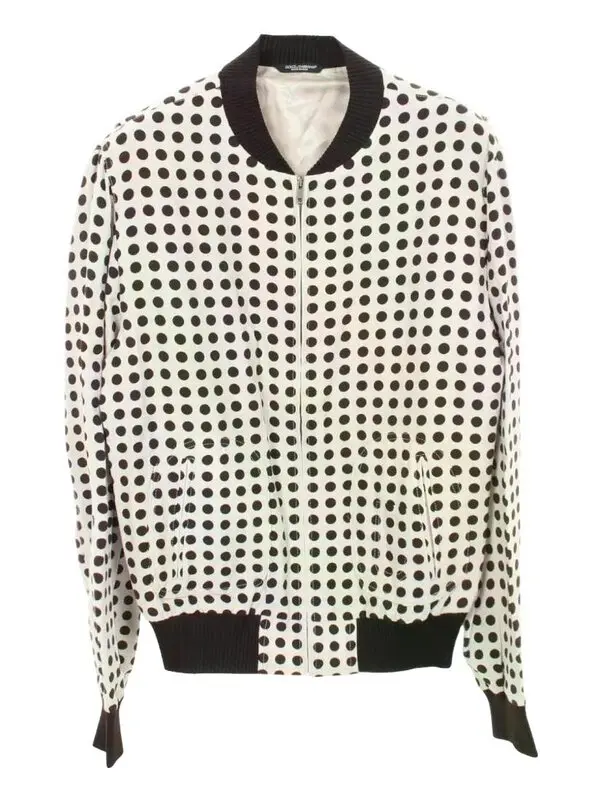Dolce & Gabbana 2000s Polka-dot Bomber Jacket - Neutrals