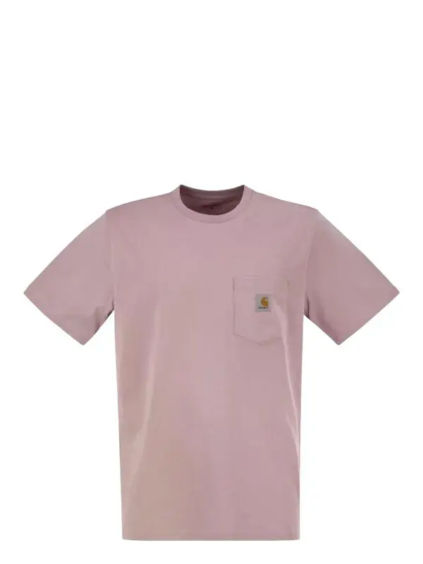 Carhartt Work In Progress Logo-patch Pocket T-shirt - Pink