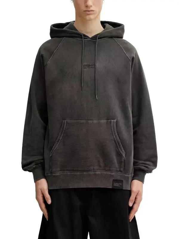 NEIGHBORHOOD Logo Embroidered Raglan Sleeve Hoodie - Grey