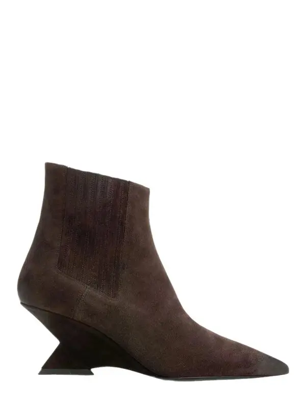 Attico Cheope Pointed-toe Ankle Boots - Brown