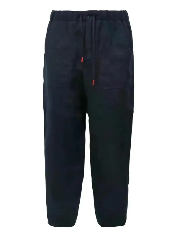 Kiton Utilitarian Drawstring Waist Trousers - Blue