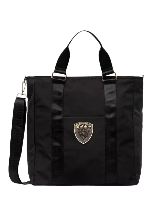 BLAUER. Logo Patch Tote Bag - Black