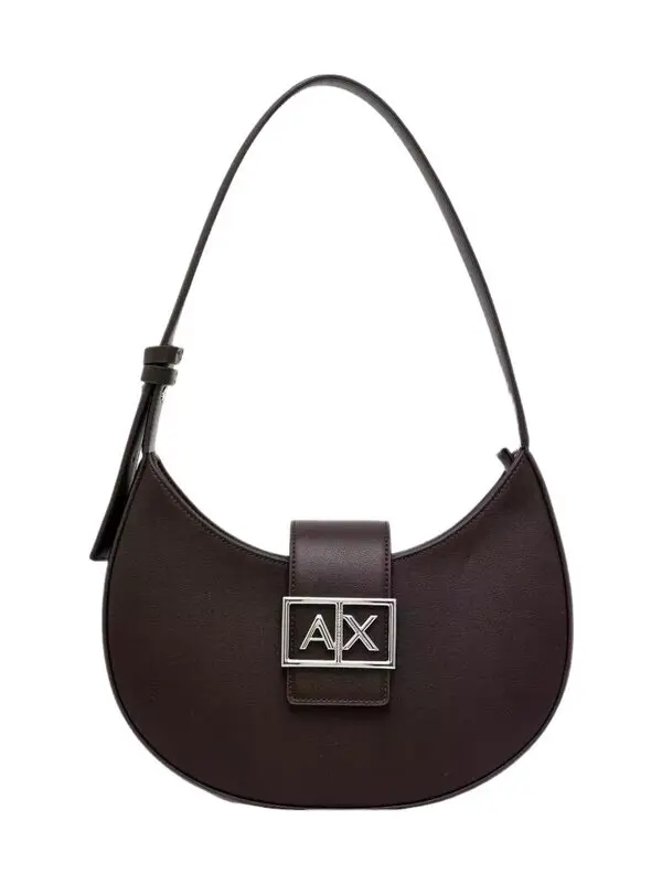 Armani Exchange Logo-plaque Shoulder Bag - Brown