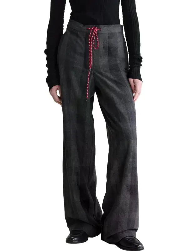 BELLEROSE Solene Check-pattern Trousers - Grey