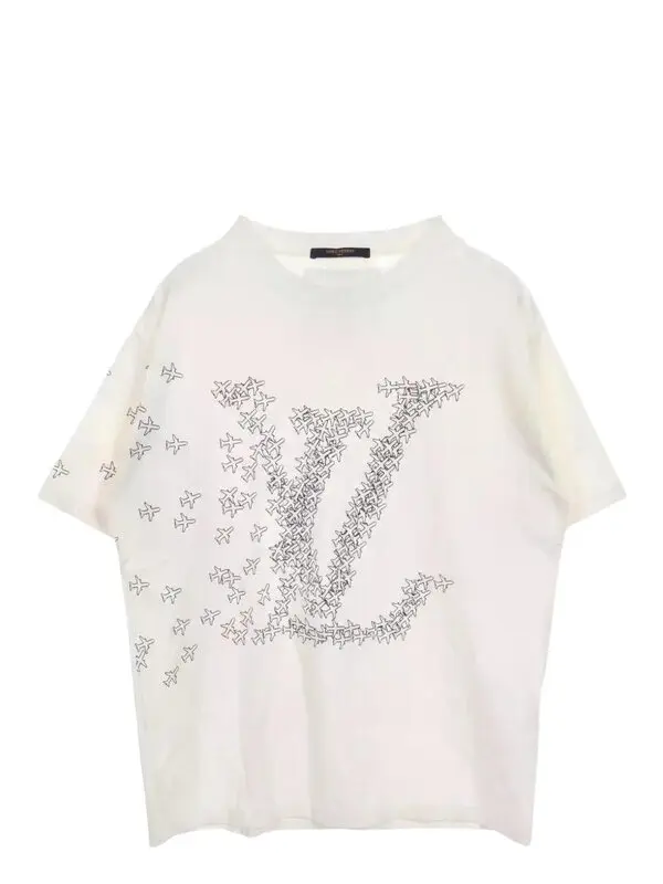 LOUIS VUITTON 2010s Cotton Crew-neck T-shirt - Neutrals