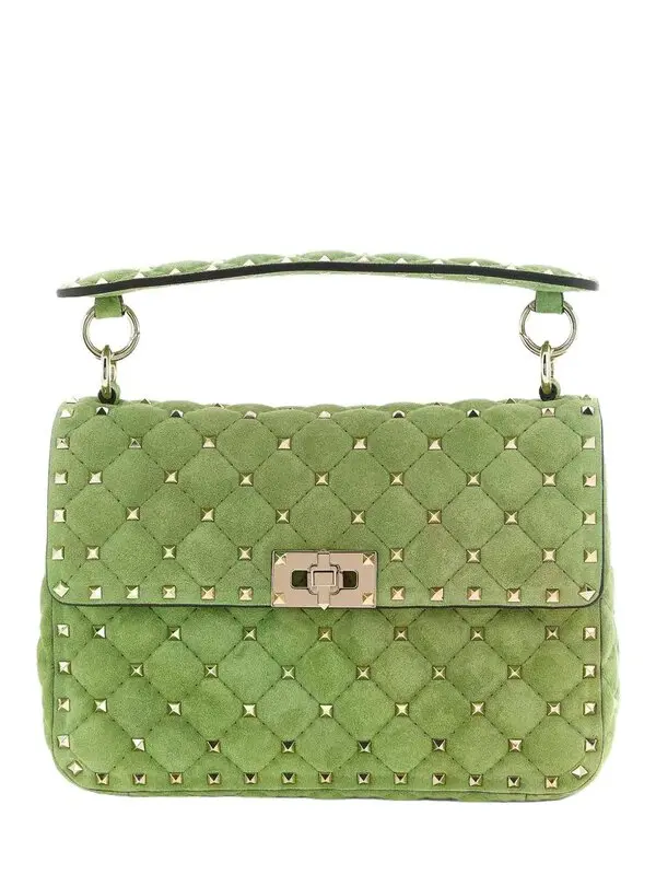 Valentino Garavani Rockstud Spike Quilted Tote Bag - Green