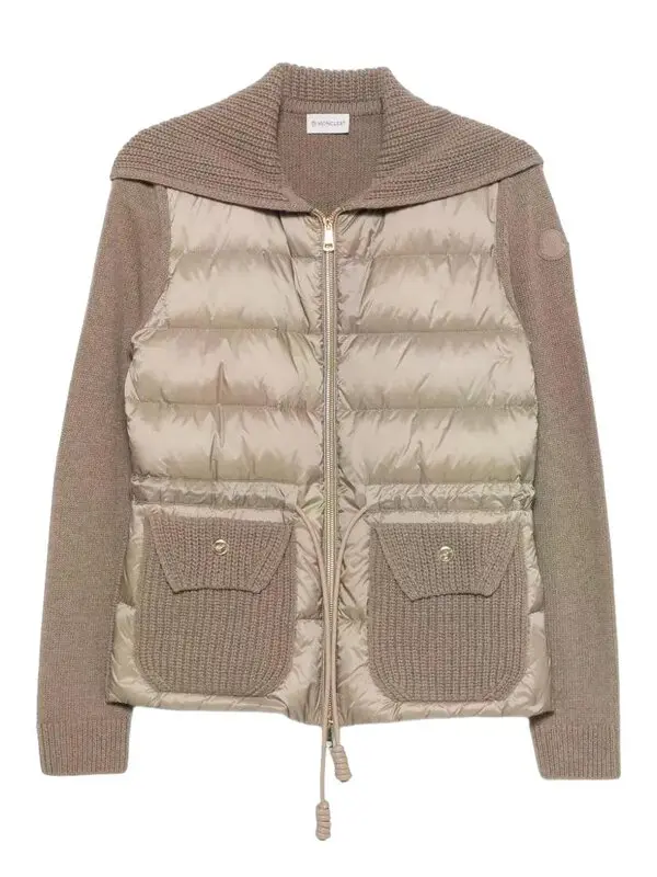 Moncler Padded Detail Cardigan - Brown