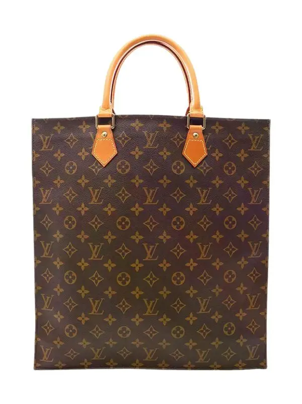 LOUIS VUITTON Monogram Sac Plat Tote Bag - Brown
