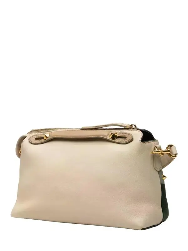 Fendi Medium Studded Leather Satchel - Neutrals
