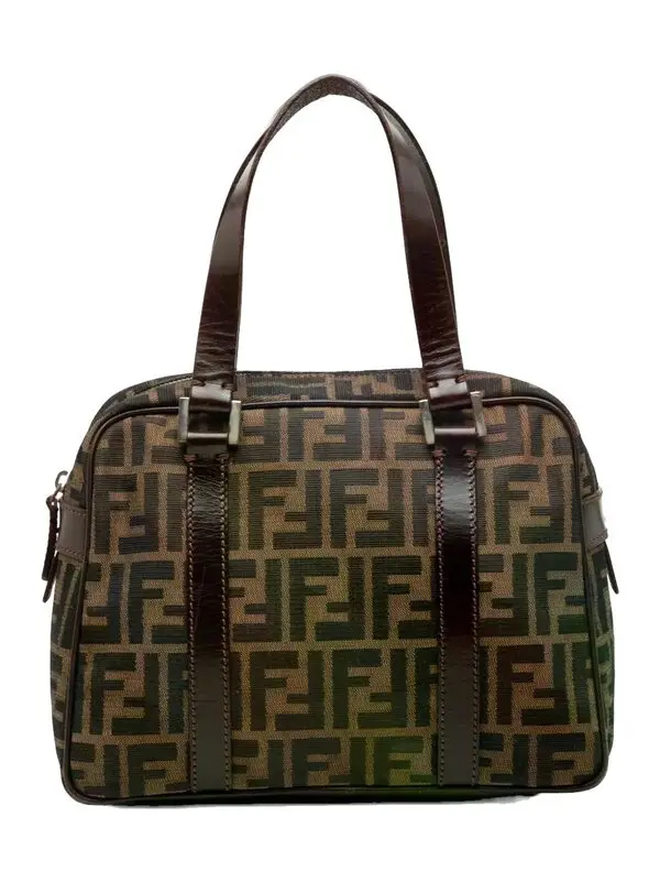 Fendi Zucca Canvas Handbag - Brown