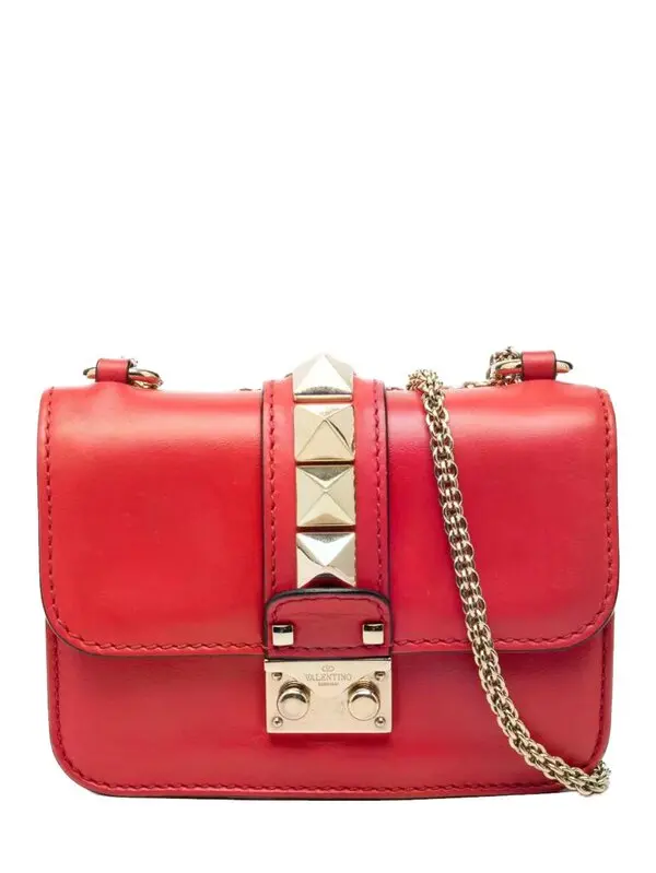 Valentino Garavani Mini Rockstud Glam Lock Crossbody Bag - Red