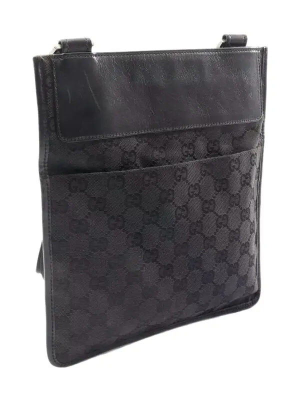Gucci Gg Canvas Shoulder Bag - Black