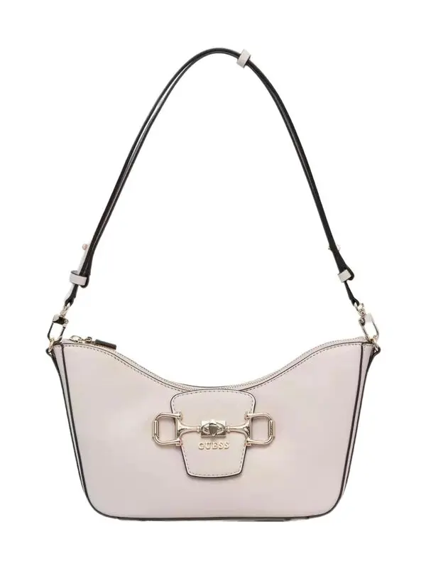 Guess Janie Horsebit-detail Shoulder Bag - Neutrals