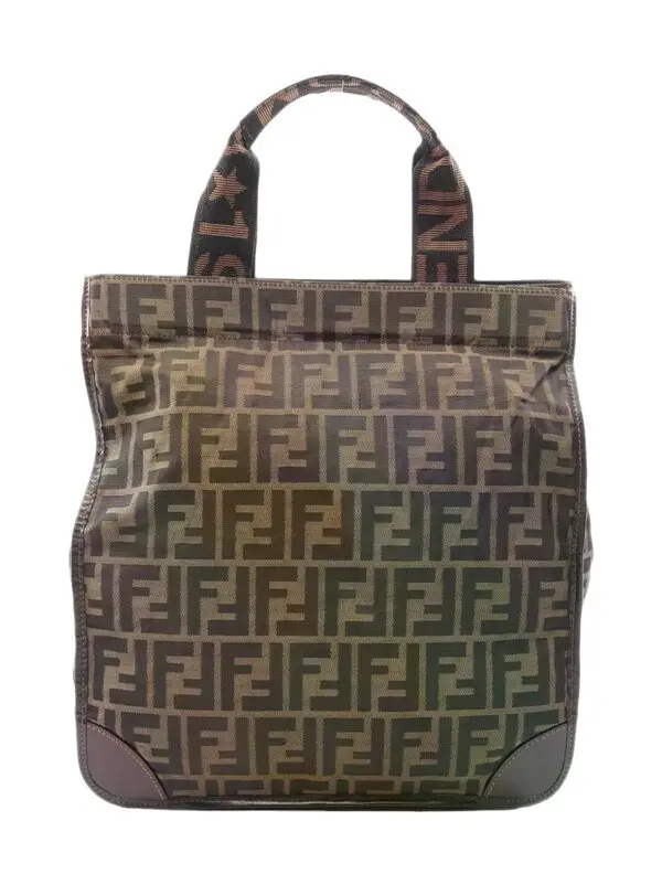 Fendi Zucca Monogram Canvas Tote Bag - Neutrals