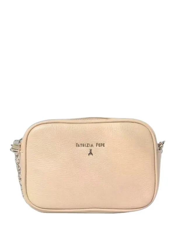 Patrizia Pepe Grain-leather Shoulder Bag - Neutrals