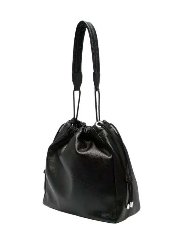 VIVIENNE WESTWOOD Orb-plaque Drawstring Shoulder Bag - Black