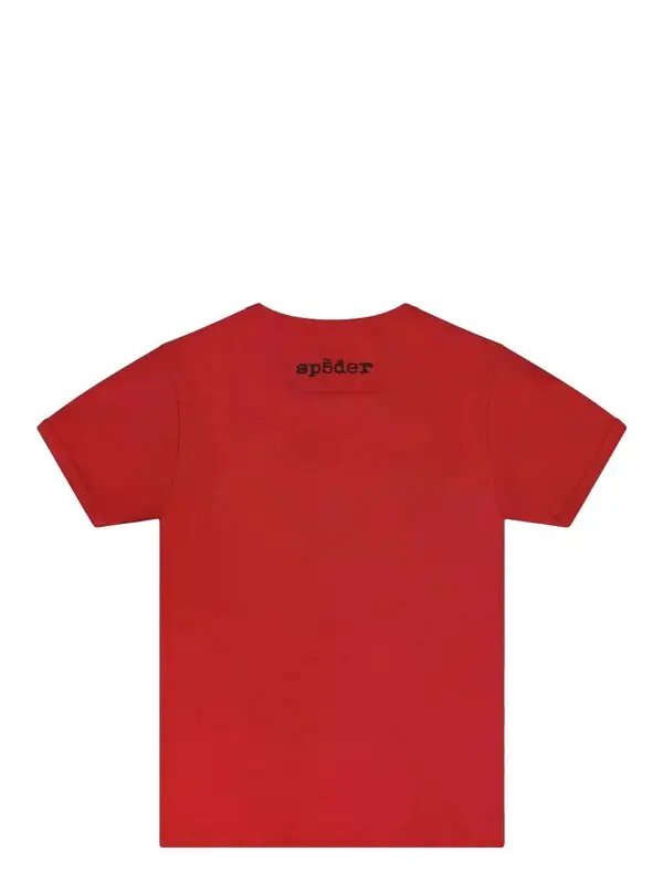 SP5DER Graphic Print T-shirt - Red