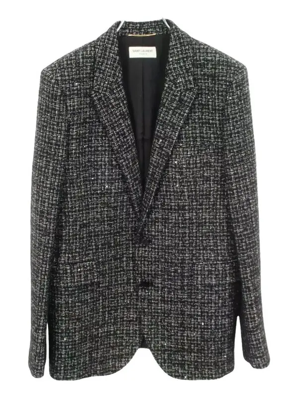 Saint Laurent Sequin Tweed Jacket - Black