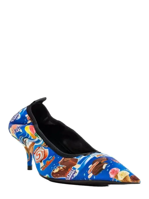 Balenciaga Avenue Scrunchie Sweet Treat Heeled Pumps - Blue