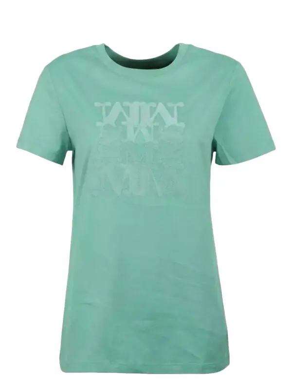 Max Mara Giovane Logo Embroidered T-shirt - Green